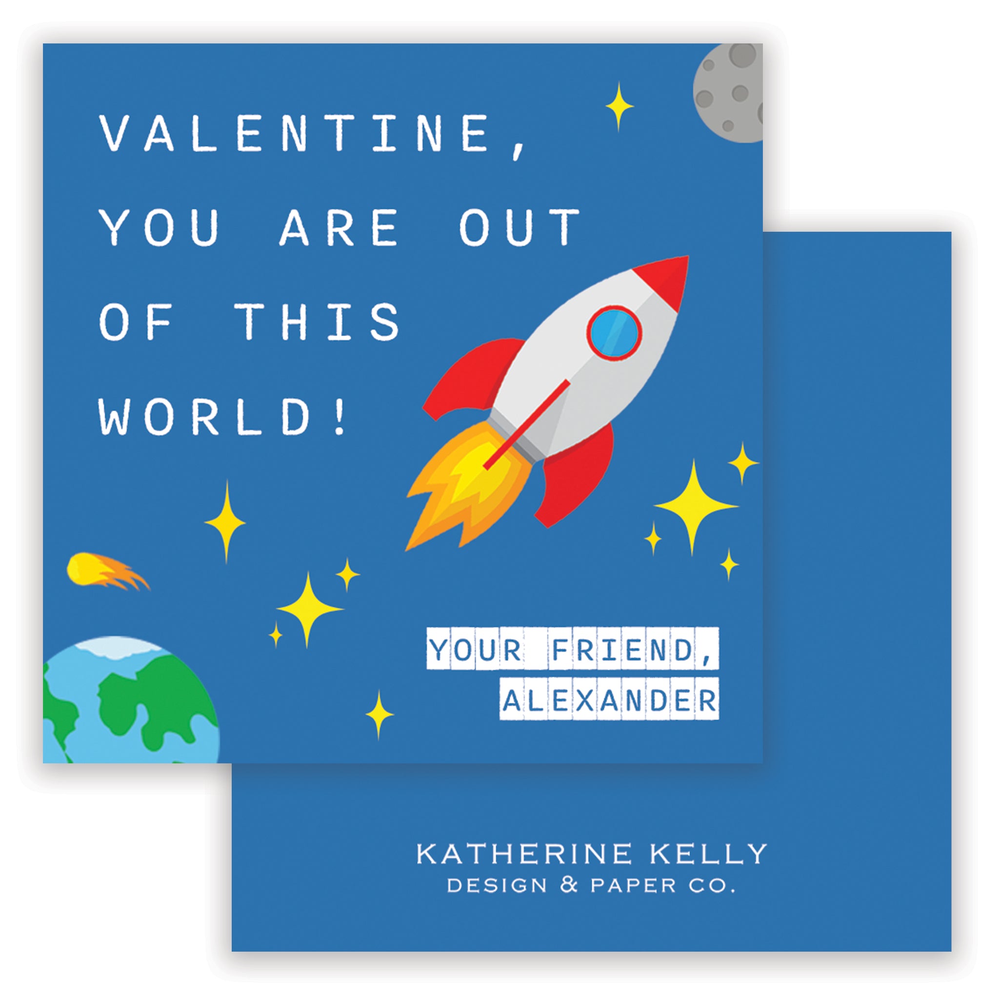 Outer Space Valentine's Day Card - Out of This World Valentine ...