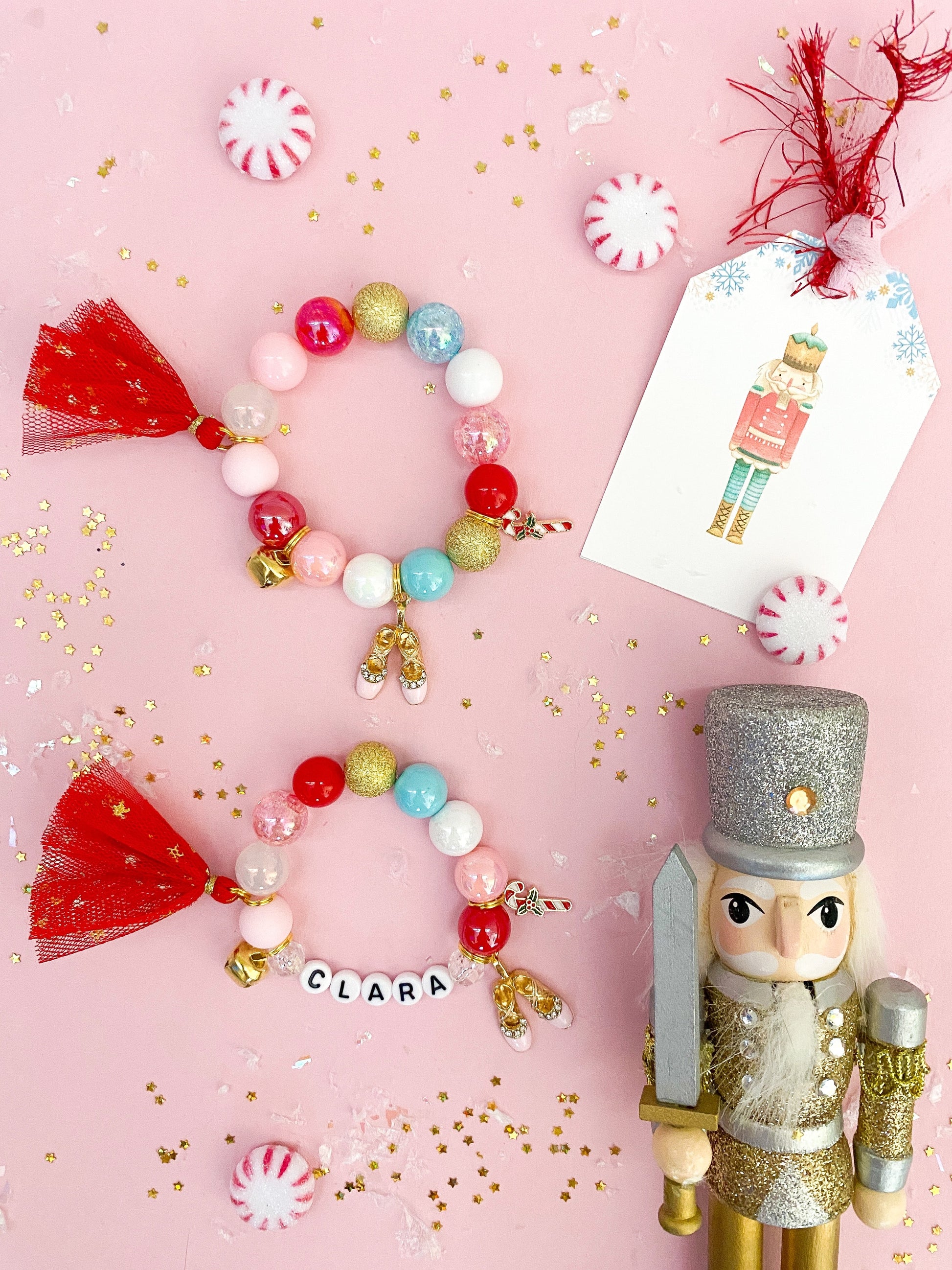 Holiday Nutcracker Sugar Plum Fairy (Pink) Charm Bracelet – Katherine ...