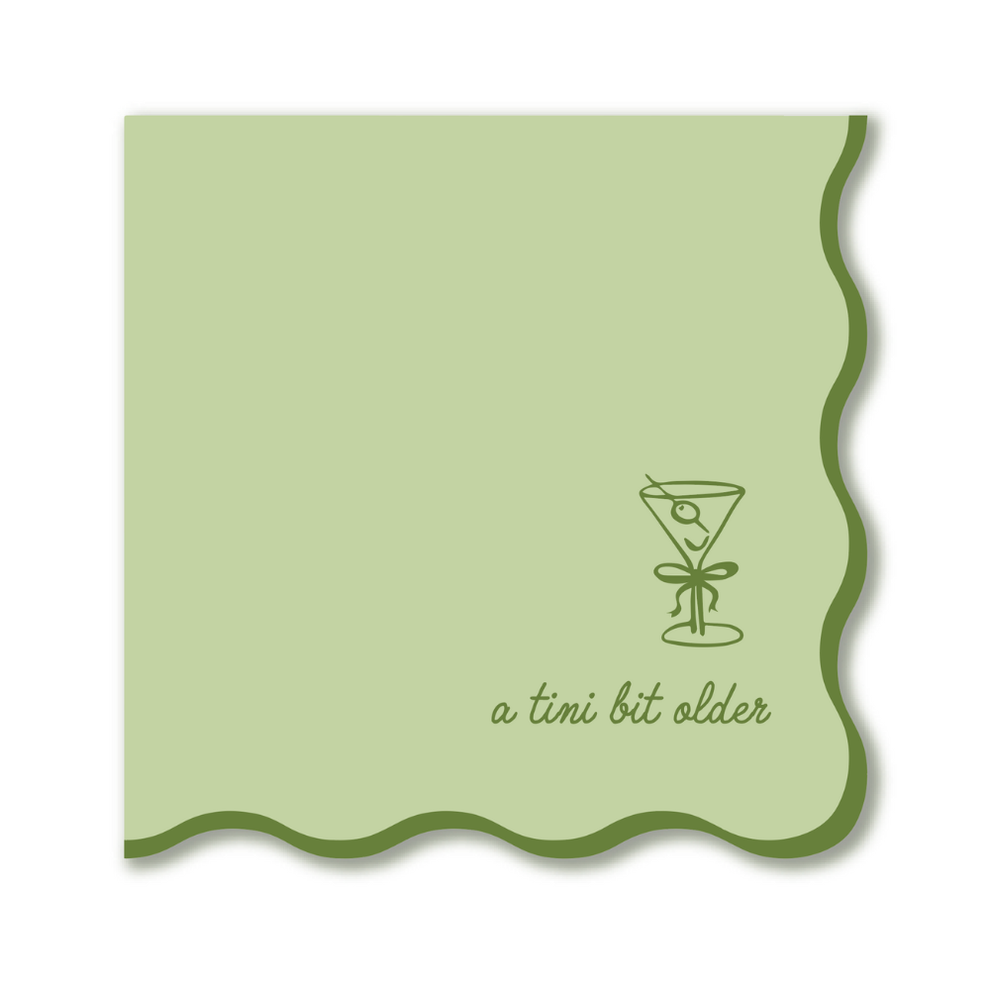 Tini Bit Older - Classic Martini - Cocktail Napkins – Katherine Kelly ...