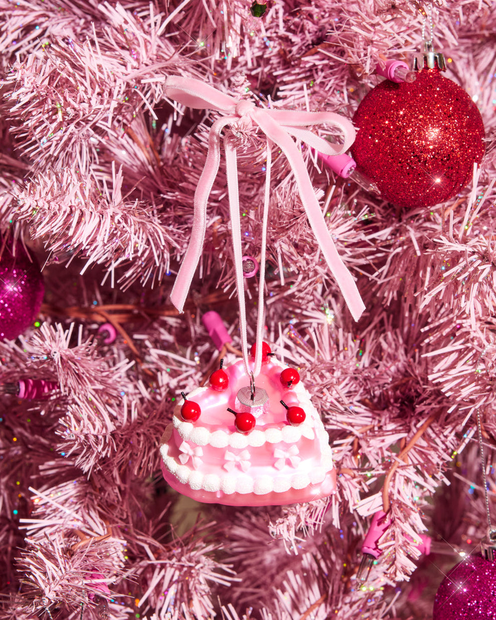 Sweetheart Cake Ornament - pink ornament – Katherine Kelly Design