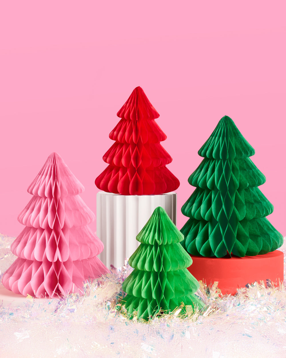 Very Merry Tree Set - 4 accordion tissue paper trees – Katherine Kelly ...