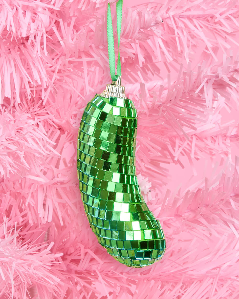 Disco Pickle Ornament - green disco ornament – Katherine Kelly Design