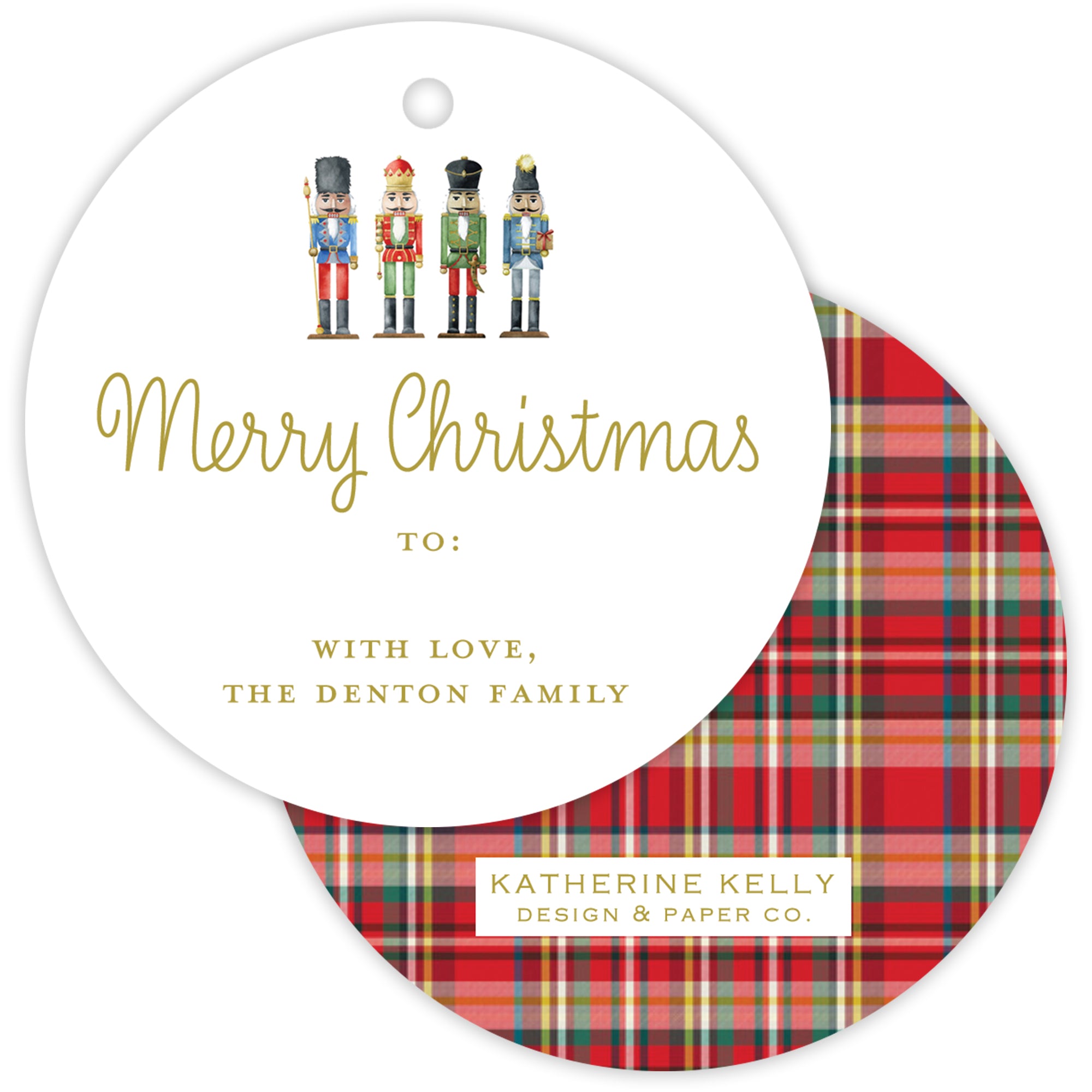 nutcracker round gift tag – Katherine Kelly Design