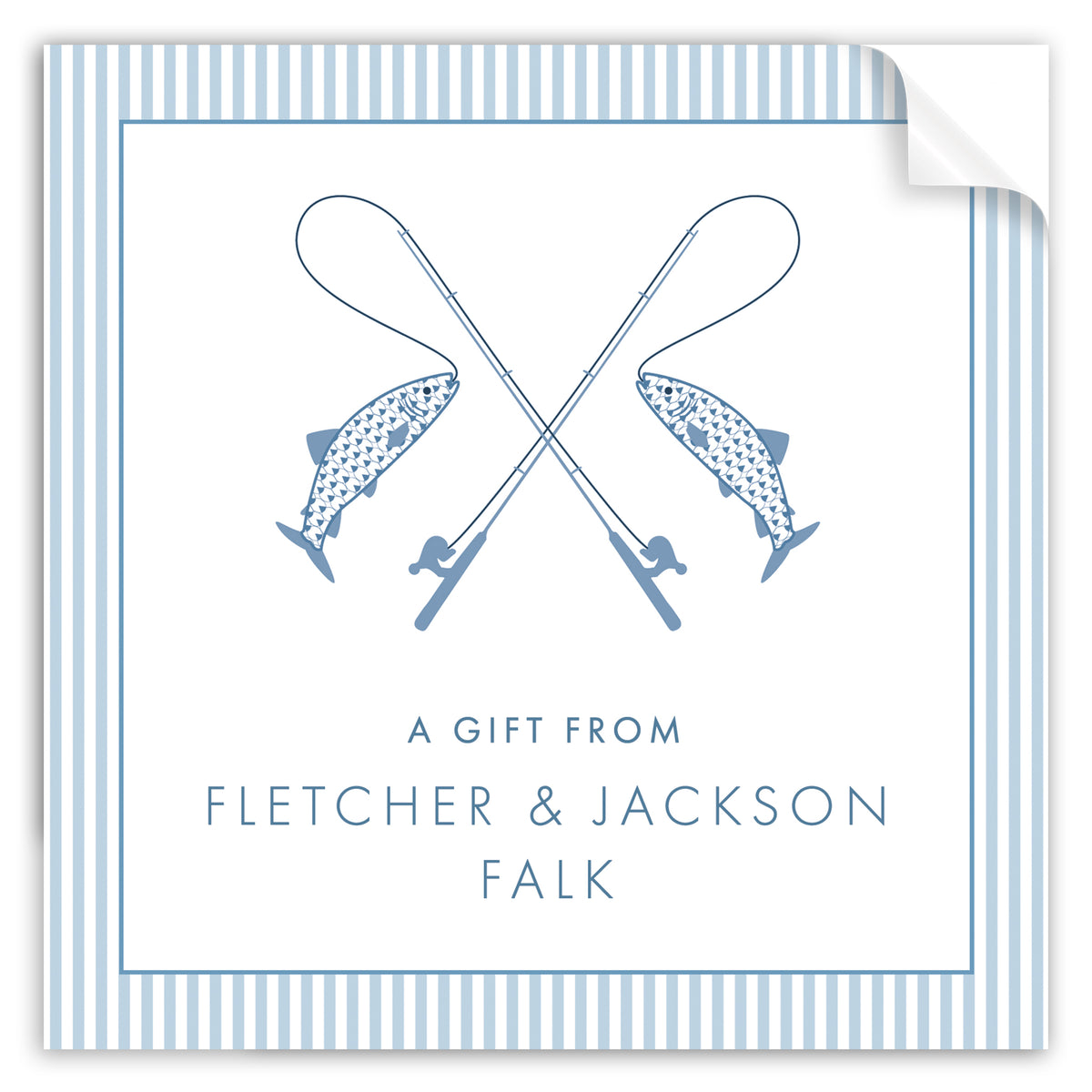 pinstripe fish stickers – Katherine Kelly Design